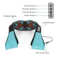 China 25W Electric Full Body Deep Tissue Kneading Pillow Massage Shiatsu Back Shoulder And Neck Massager With Heat for sale