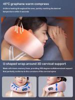 China Infrared Physiotherapy Hot Therapy Vibrating Mini Cervical Smart Relax Neck Massager for sale