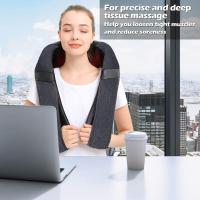 China Professional Modern Design Dc 12v Pu Leather Smart Shoulder Neck Massager Timing Control for sale