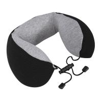 China Relaxing Massage U shape Memory Foam Travel Neck Pillow with 2000mAh Battery Capacity for sale