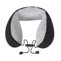 China Relaxing Massage U shape Memory Foam Travel Neck Pillow with 2000mAh Battery Capacity for sale