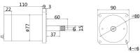 China Adjustable Speed and Reverse 24V 100W Brushed DC Motor for Black Industrial Machinery for sale