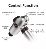 China LCD Screen Massager Vibration 30 Speed Mini Massage Gun for Full Body Relaxation for sale