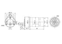 China Large Torque 75dB 42mm 12V DC Brush Motor with IE 1 Efficiency and Rotation Direction for sale