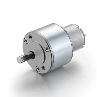China Shaft Type D Shaft High Torque Low RPM 6v 12v Brush DC Gear Motors with Speed Adjust for sale