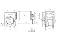 China High Torque 90mm Electric DC Brushed Worm Gear Motor for Household Appliances 3000rpm for sale