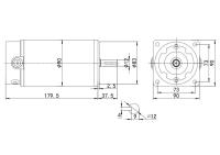 China Professional 12V 24V Brushed DC Motor 3000rpm 90mm 65dB for High Speed Applications for sale