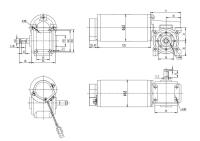 China High Torque 63mm Worm Gear Brushed DC Motor for Heavy-Duty Applications for sale