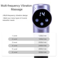 China Customized Color LCD Screen Handheld Percussion Massage Gun for Deep Tissue Massage for sale