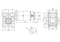 China 80mm 250W/300W High Torque Worm Gear Electric DC Motor 12V 24V for Right Angle Machine for sale