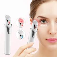 China Facial Eye Massager Wand with Heat Compression 3-in-1 Rechargeable Skin Care Tool for sale