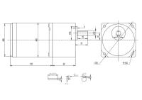 China Adjustable Speed 60mm 24v 5w Easy-to-Operate Brushed DC Motor YLP 80BL-154-3 for sale