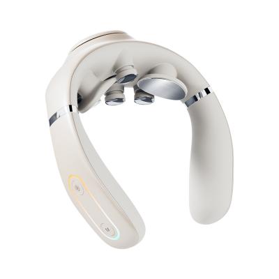 China Massage TNES Electric Pulse OLED Display Voice Broadcast Remote Control Neck Massager for sale