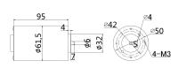 China 61mm 24v 60W Brushed DC Electric Motor with Forward  Reverse YLP 80BL-154-3 for sale