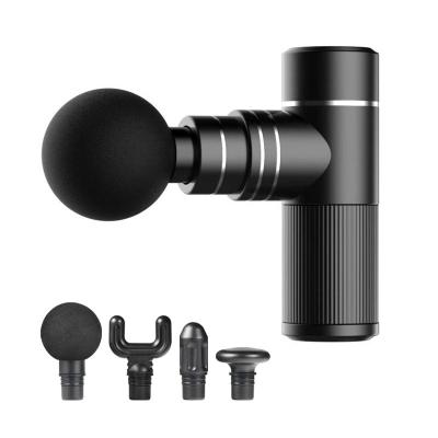China 1200mAh Battery Body Relaxation Massage Gun Vibration Muscle Relax Sports Gun Black for sale