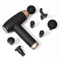 China Deep Tissue Electric Massage Gun with 6 Heads 30 Speeds LCD Display and USB Charging 1kg for sale