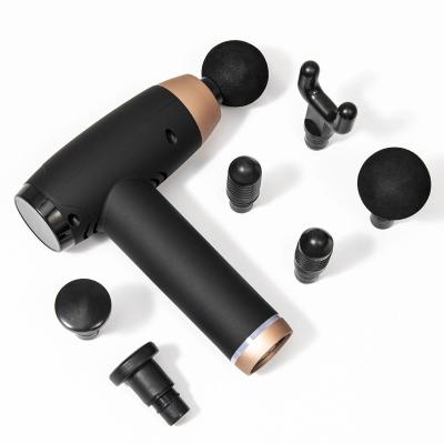 China Deep Tissue Electric Massage Gun with 6 Heads 30 Speeds LCD Display and USB Charging 1kg for sale