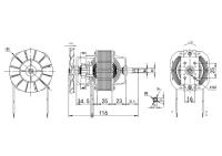 China High Speed 110-220VAC Single Phase AC Treadmill Motor with Threaded Shaft at Affordable for sale
