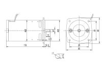China Totally Enclosed Reverse Rotation 150W 110V 220V AC Motor for Treadmill Machine 65mm for sale