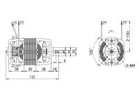 China Threaded Shaft AC Motors for Treadmill Universal Professional 110v 220v 300w 400w 500w for sale