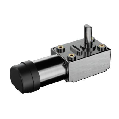 China 65% Efficiency Electric Dc Motor High Torque 24V Worm Gear Motor with Reduction Gear Brake for sale