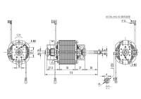 China Ball Bearing 63mm AC Universal Motor 11000rpm 110v 220v 100w for High Speed Treadmill for sale