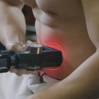 China Timing Control Mini Massage Gun Rechargeable Customized Color Body Fascial Massager for sale