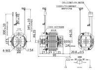 China 110V 120V 20W 54mm Treadmill Motor with High Speed and Single-Phase Universal AC Motor for sale