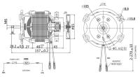 China Single Phase 220V AC Universal Electric Motor 135w 88mm 50/60Hz for High Speed Treadmill for sale