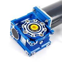 China 6w-300w Brush DC Electric Motor With NMRV Worm Gear Box 12V/24V/48V 60mm-104mm DC Motor for sale