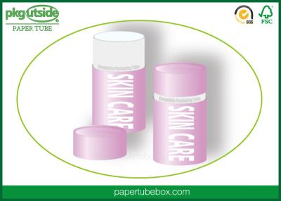 China Cylinder Cardboard Cosmetic Packaging , High End Paper Lip Balm Containers for sale
