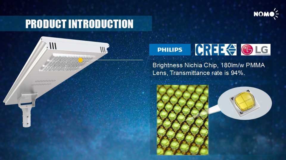 NOMO SOLAR STREET LIGHTS ALL IN ONE INTEGRATED