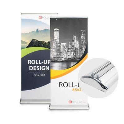 China Aluminium Wide Base Roll Up Banner Display For Exhibition Show Sign Stand for sale
