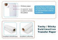 China Matte Surface Sublimation Heat Transfer Paper 100GSM 44 / 64 Inch for sale