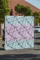 China Portable POP Up Backdrop Banner Stand 3x3 For Event Advertising for sale