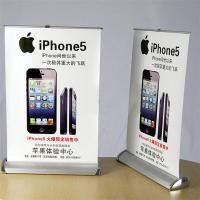 China Aluminium Portable Table Retractable A3 + A4 Mini Table Top Banner Stand Roll Up Display for sale