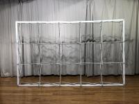 China 8FT 10FT 20FT Exhibition Trade Show Roll Pull up Pop up Display Wall Booth Stretch Tension Fabric Backdrop Display Banner Stands for sale