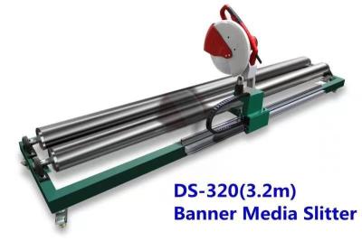 China 3m Length Semi-automatic Sticker And Flex Banner Roll Slitter Cutting Machine for sale