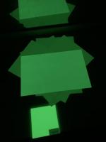 China Coated Eco-solvent/UV printable 1x1.2m PVC photoluminescent rigid sheet panels 1.1mm glow in the dark sheets  4-12 hours for Emergency/Fire Extinguisher  Signs for sale