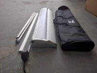 China Flad retractable Wide Base Aluminum Roll up Banner Stand for Advertisement for sale