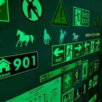 China Emergency Exit Instructions photoluminescent vinyl for Safety Marking Signage for sale