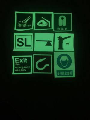 China Self Luminous sticker for IMO signs Photo Luminescent Vinyl glow in the dark for Identifying Signs for sale