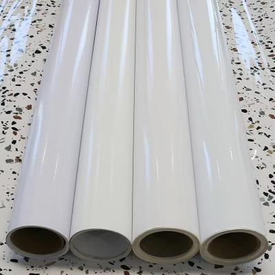 China Car wrap white glossy grey glue bubble free Self Adhesive Vinyl sticker100mic/140gsm for sale