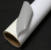 China Outdoor Advertising Glossy Vinyl Sticker 100mic Roll With Permernent Grey Glue for sale