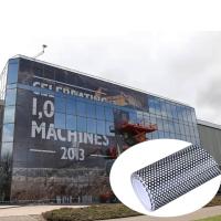 China Printable 40% Transparency One Way Vision Perforated Vinyl Sticker For Window Advertising for sale