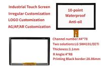 China 32 Inch 10 Point Capacitive Touch Screen G+G Structure USB IIC for POS Industrial for sale
