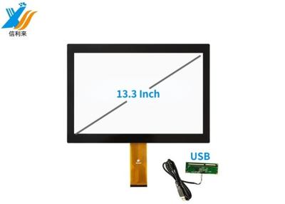 China 13.3 Inch Industrial Multi Touch Screen Panel USB IIC Interface 10 Point G+G for sale