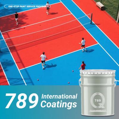 China Acrylic Outdoor Sports Floor Coating Silicon PU Dustproof For Tennis Court for sale