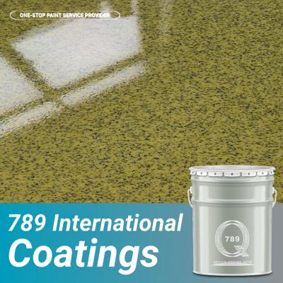 China Decorative Color Sand Epoxy Flooring System with Multiple Color Combinations, High Impact Resistance, and Seamless Finish for sale