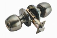 China Brushed Metal Stainless Steel Spherical Knob Door Cylinder Lock - Zinc Alloy Construction for Indoor Steel Doors for sale